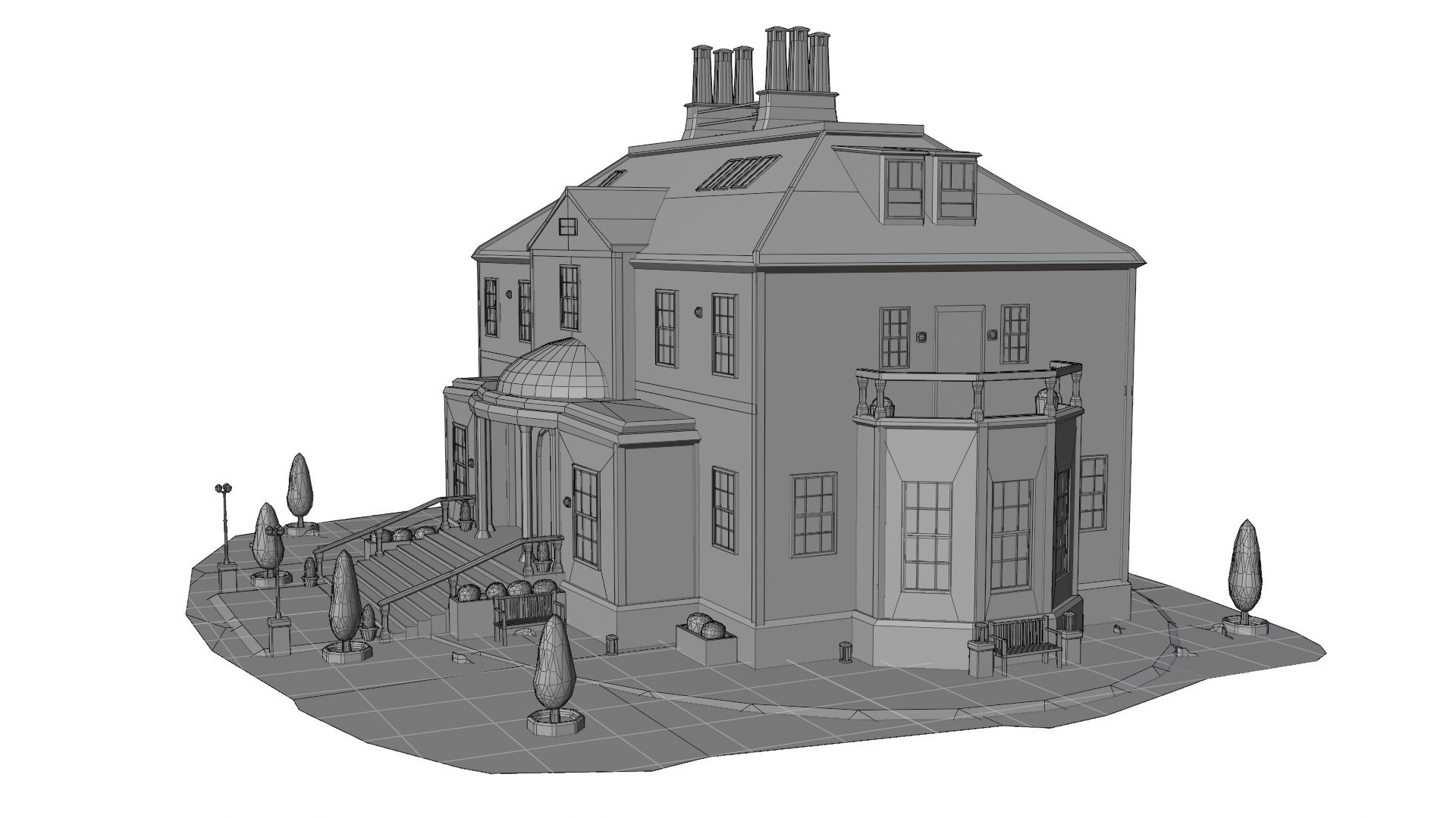 - Manor Houses 3D Model - TurboSquid 1699958