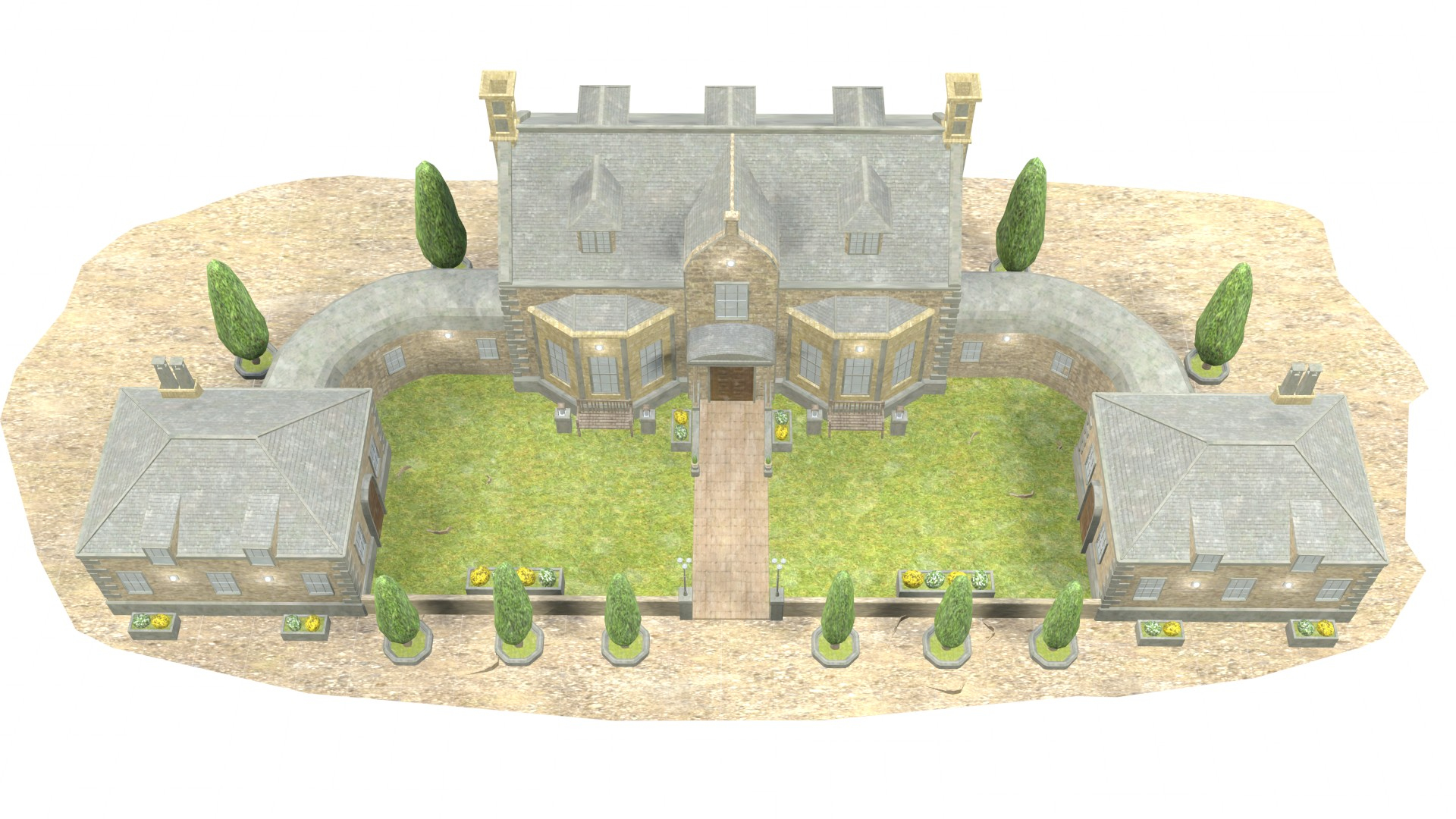 - manor houses 3D model - TurboSquid 1699958