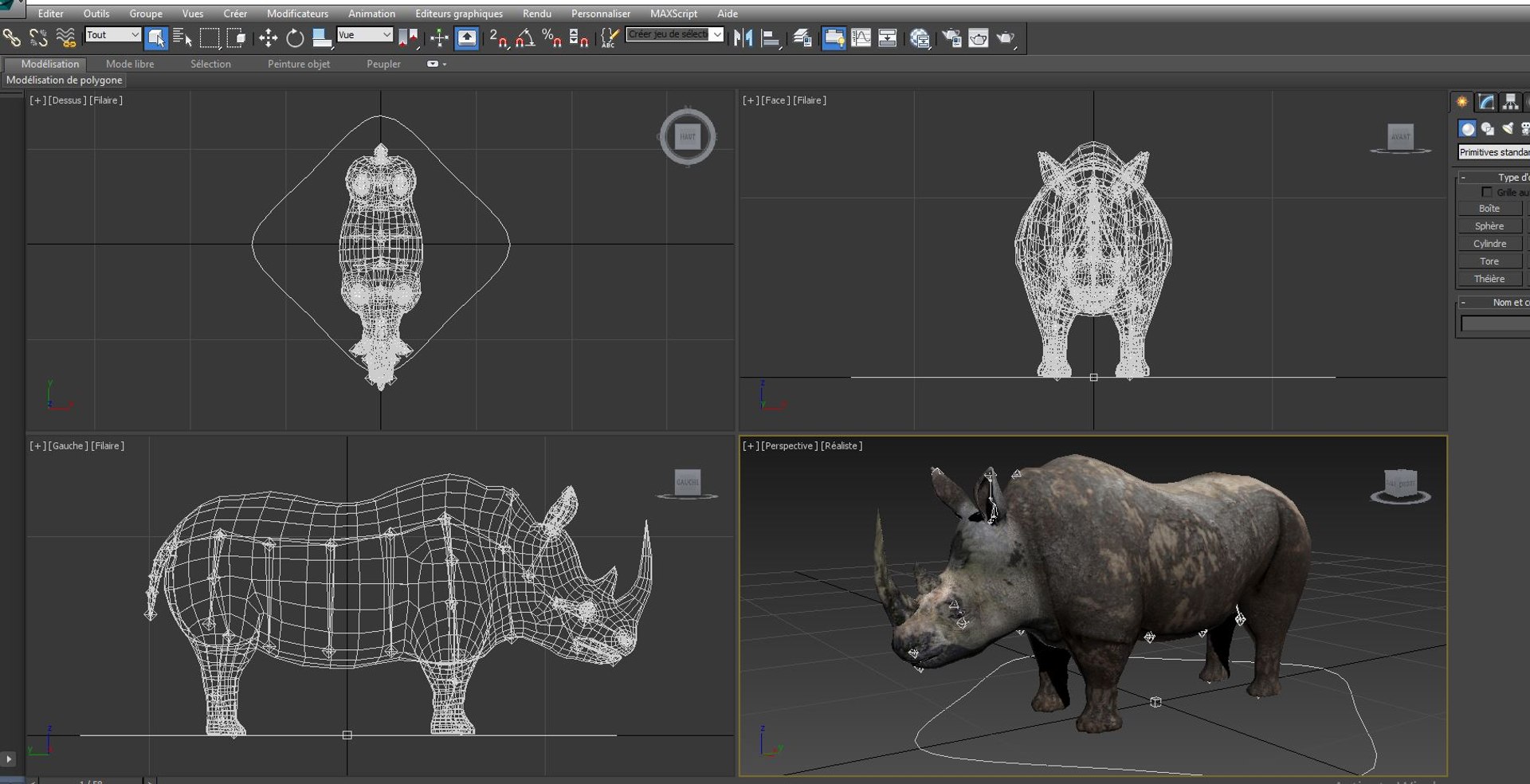 Dirty Rhino Rigged 3D Model - TurboSquid 1268962