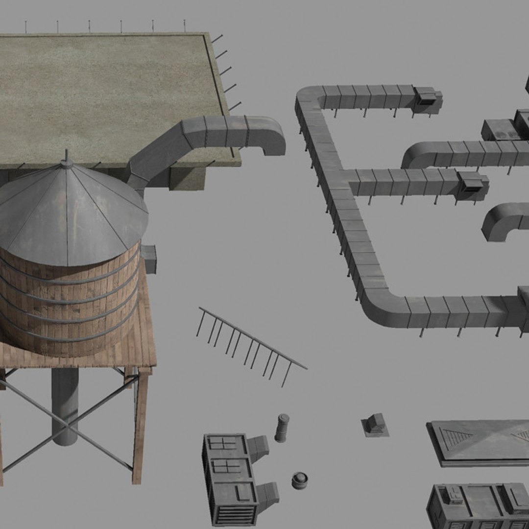 3d Roof Elements Model