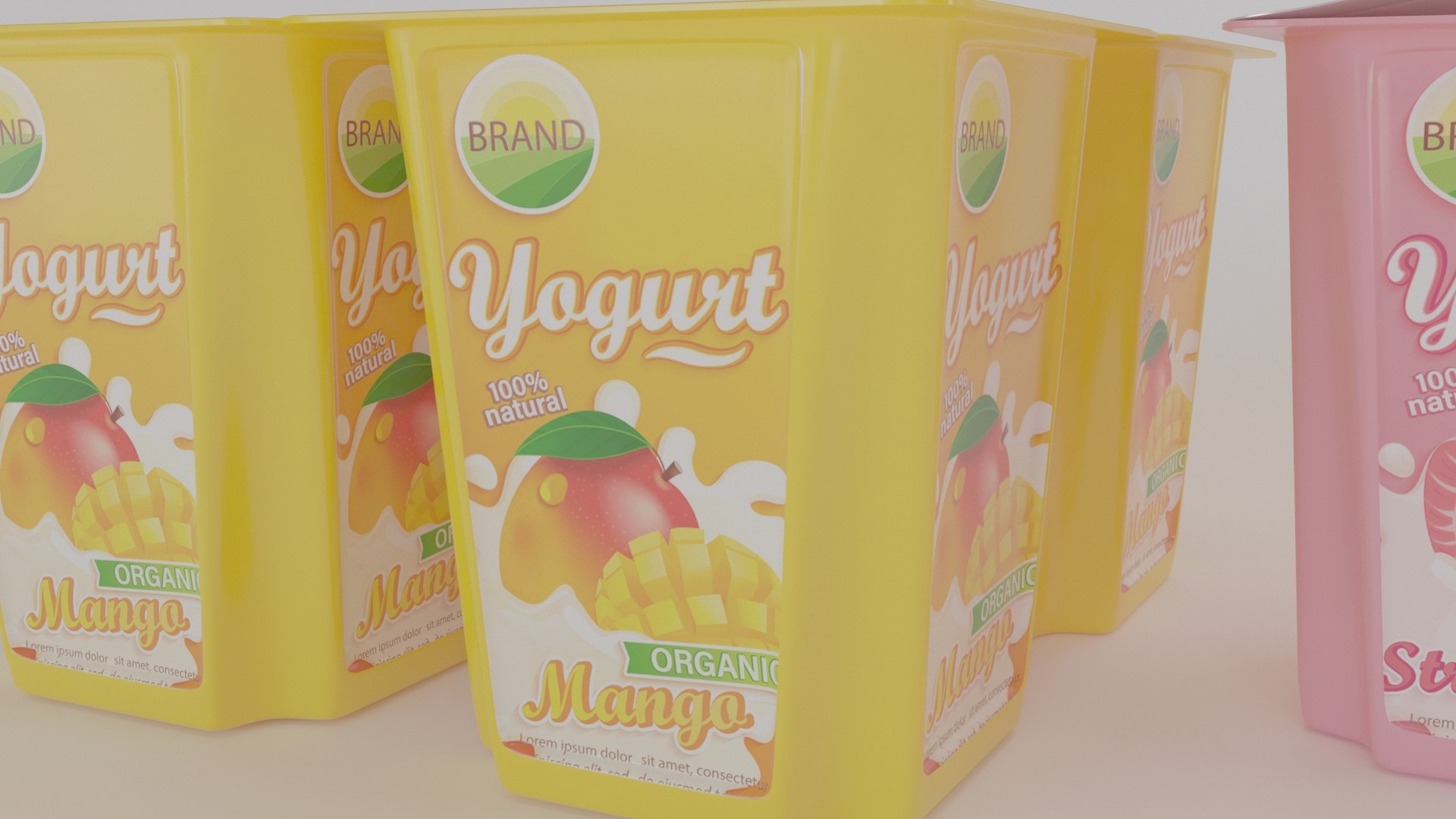 Flavoured Yogurt Model - TurboSquid 1577787