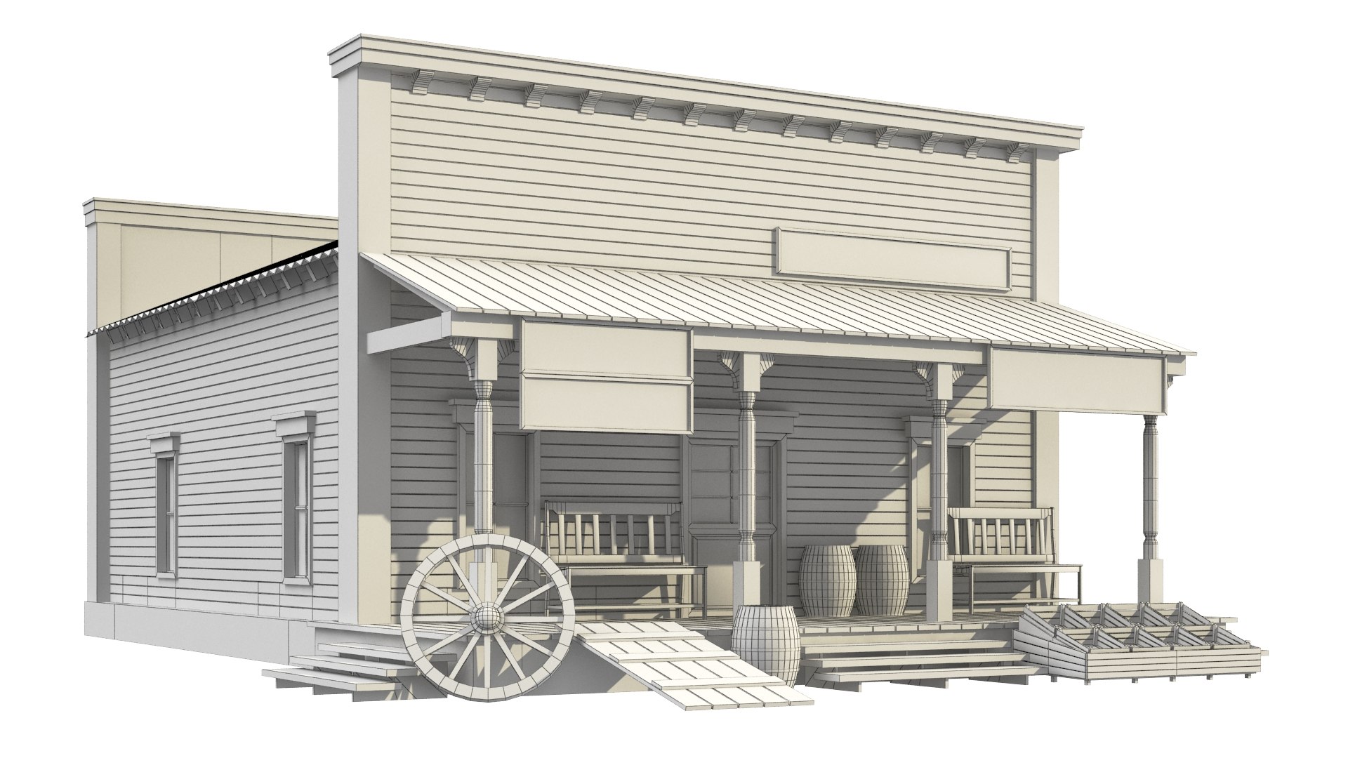 3D Detailed Western General Store - TurboSquid 2165463