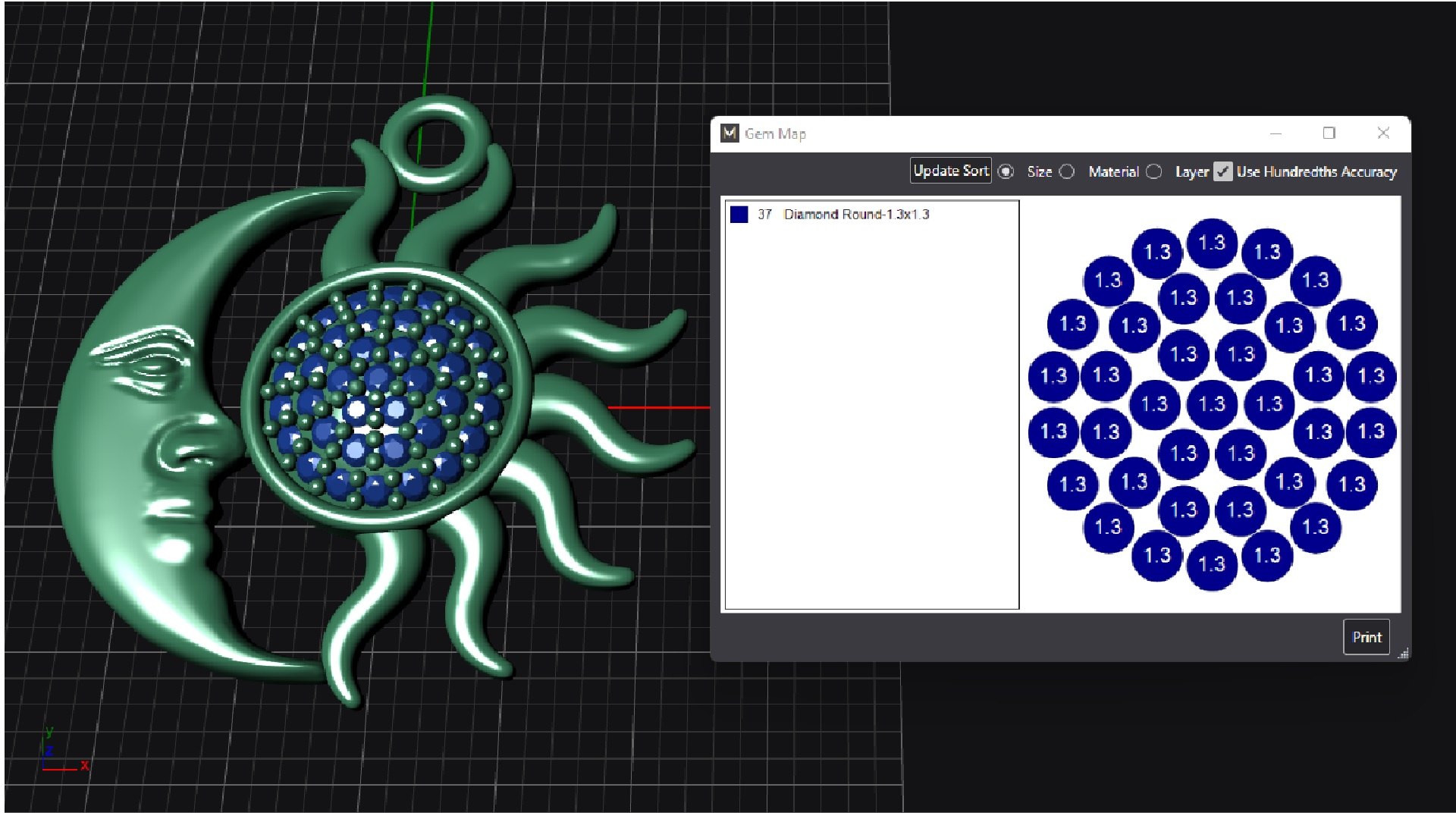 3dm Stl Moon Sun Printable Necklace Jewelry Model 3D Model - TurboSquid ...
