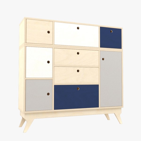 Plywood chest of drawers 3D - TurboSquid 1771784