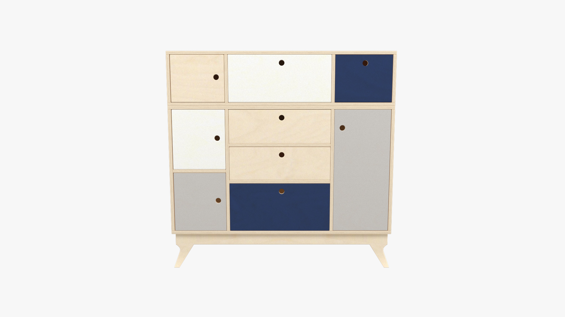 Plywood Chest Of Drawers 3D - TurboSquid 1771784