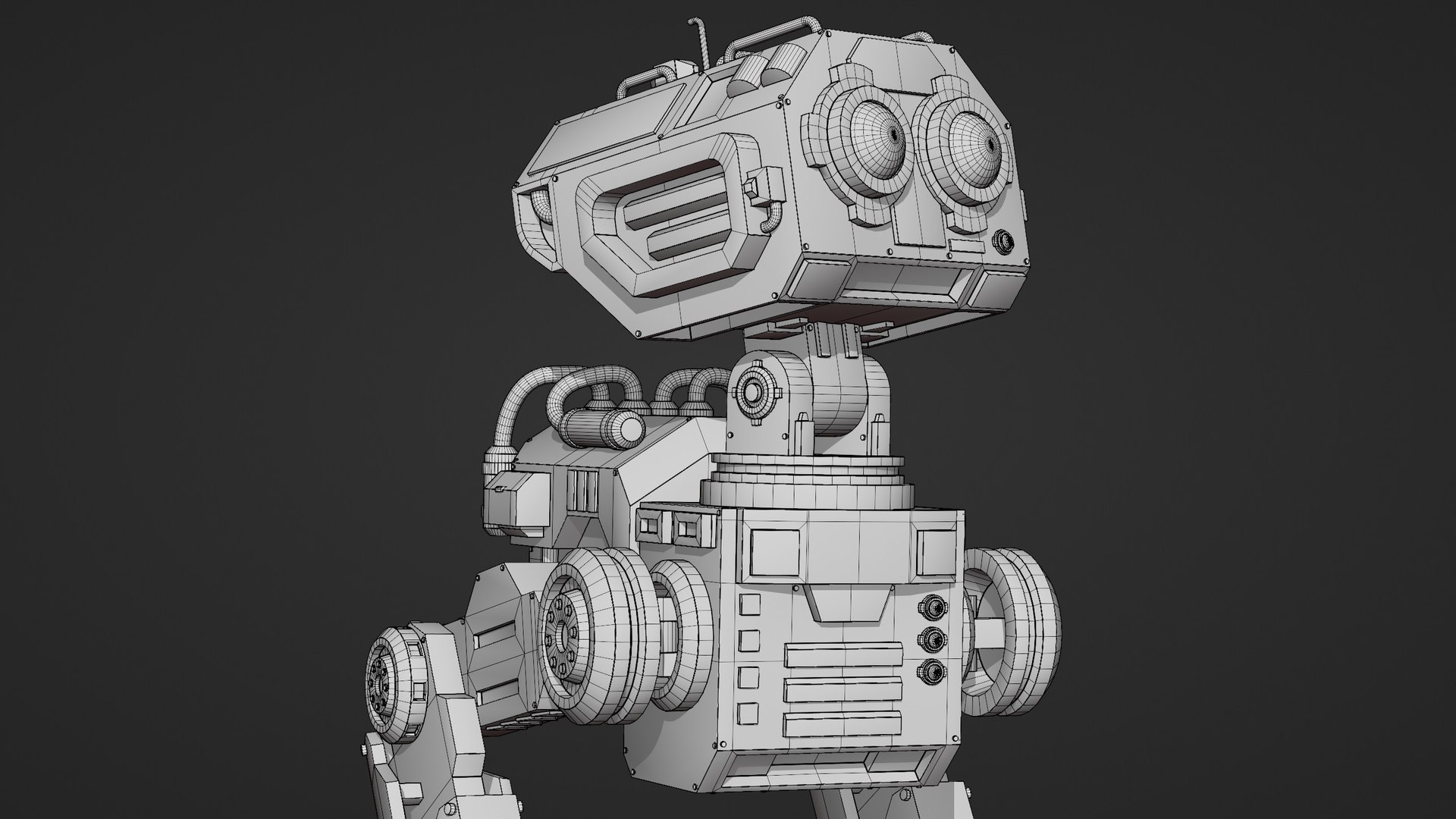 Sci-Fi Mech Robot - Rigged Blender Eevee Model - TurboSquid 1913973