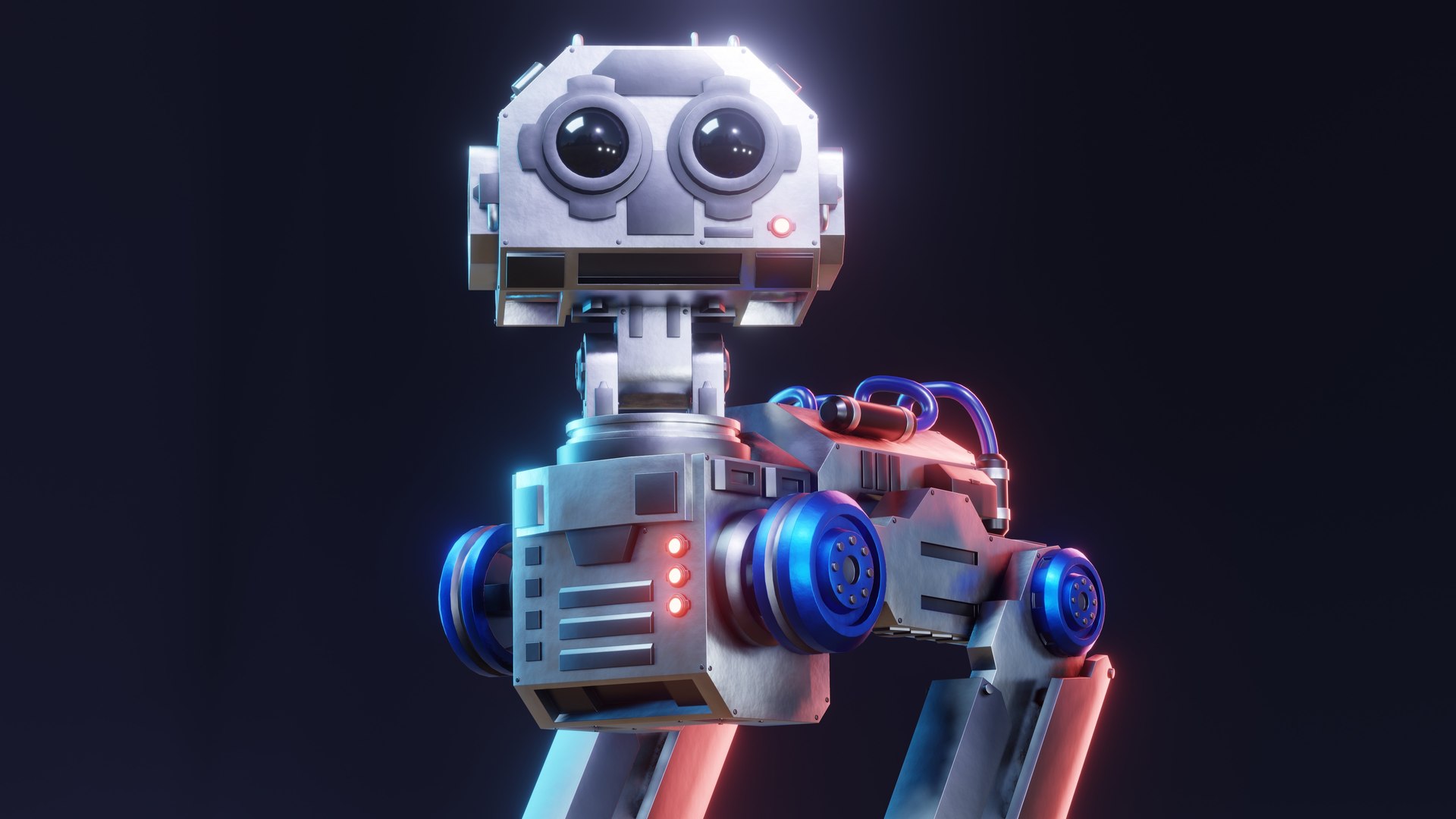 Sci-Fi Mech Robot - Rigged Blender Eevee Model - TurboSquid 1913973