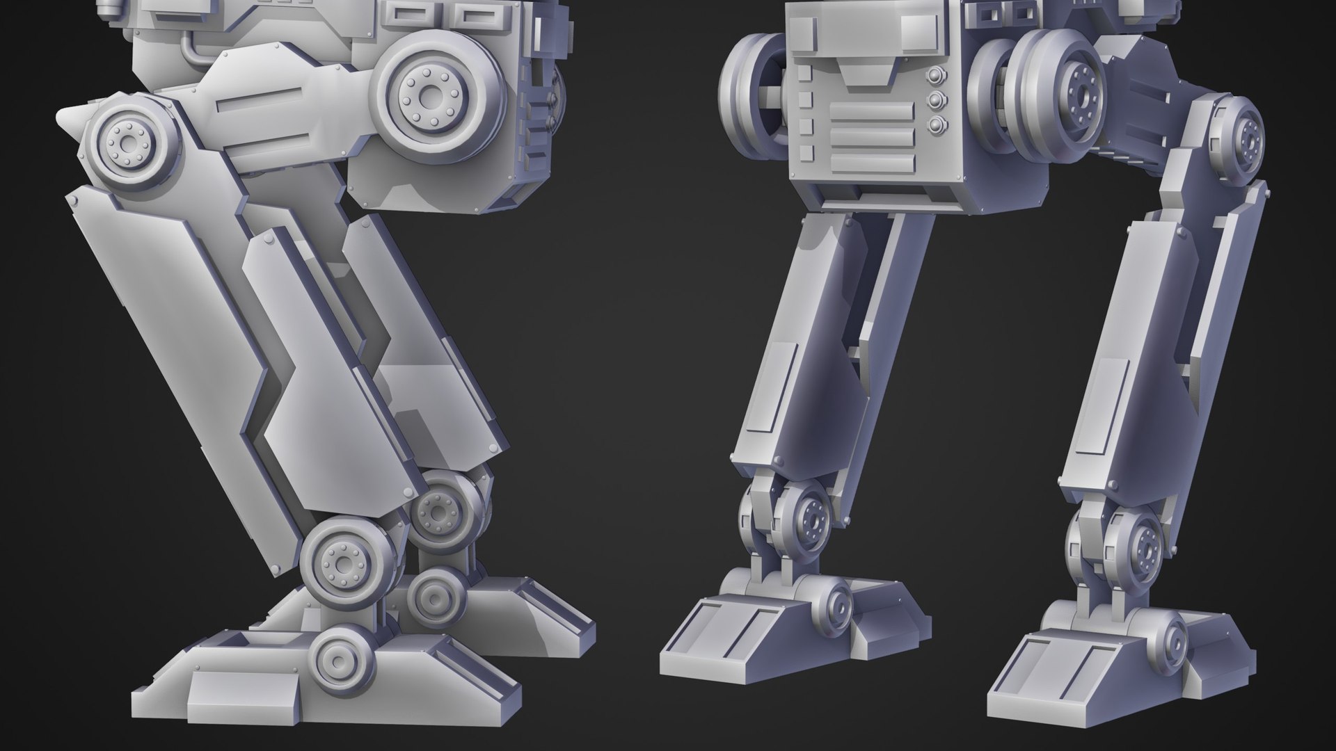 Sci-Fi Mech Robot - Rigged Blender Eevee Model - TurboSquid 1913973