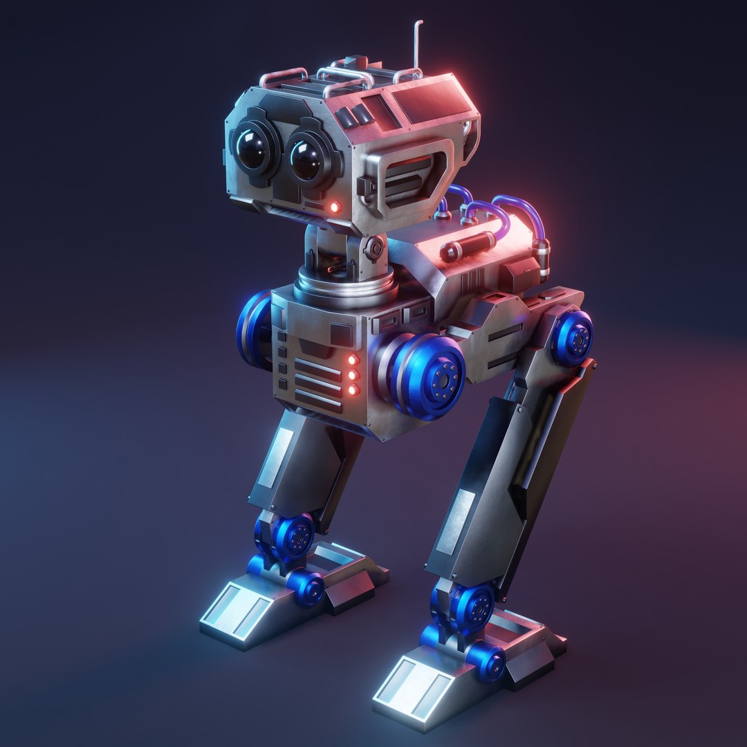 Sci-Fi Mech Robot - Rigged Blender Eevee Model - TurboSquid 1913973