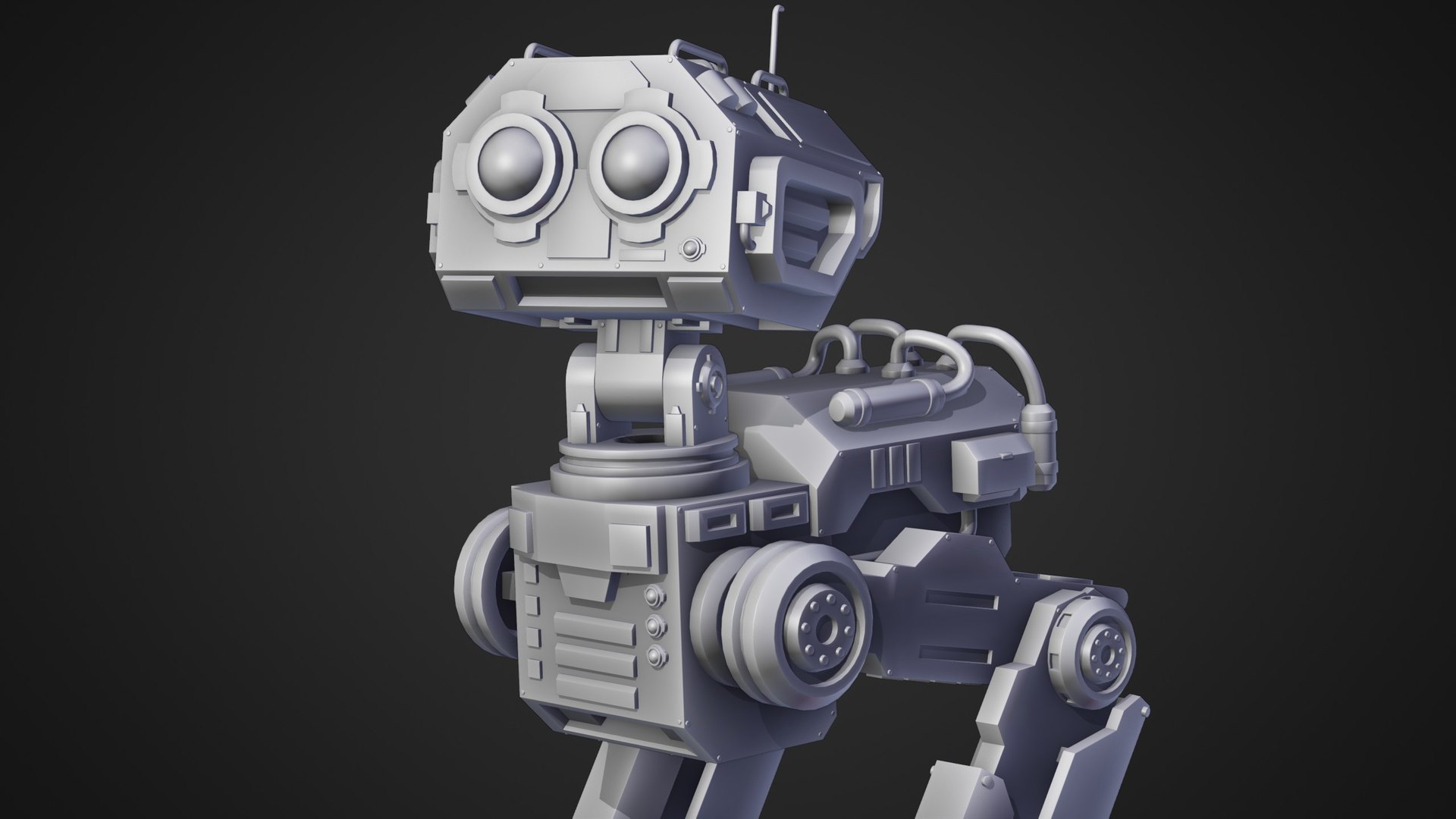 Sci-Fi Mech Robot - Rigged Blender Eevee Model - TurboSquid 1913973