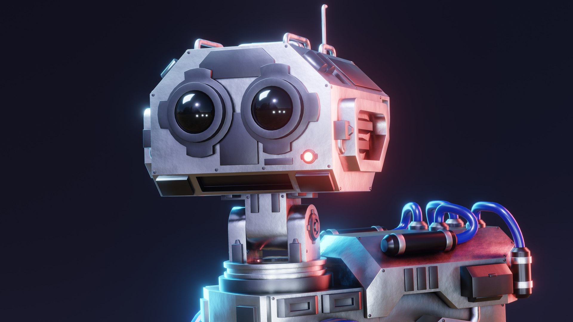 Sci-Fi Mech Robot - Rigged Blender Eevee Model - TurboSquid 1913973