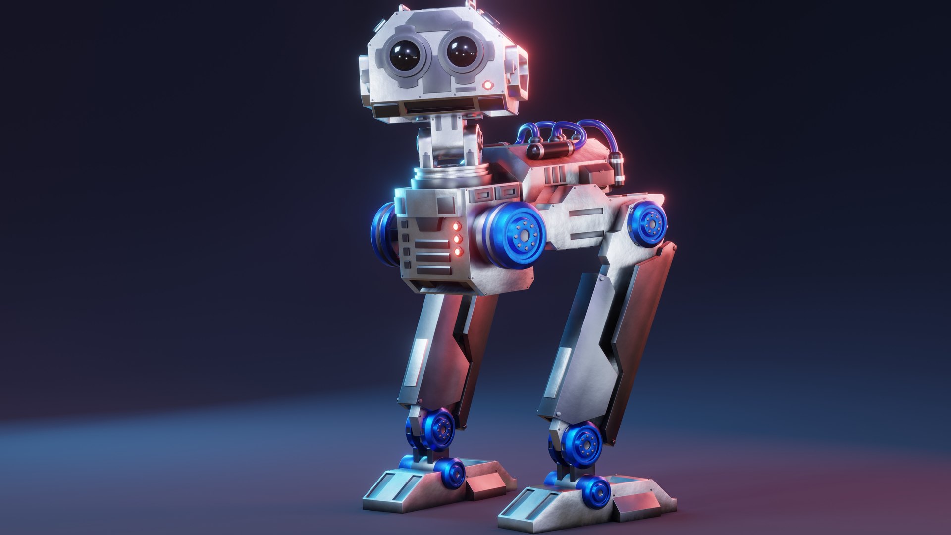 Sci-Fi Mech Robot - Rigged Blender Eevee Model - TurboSquid 1913973