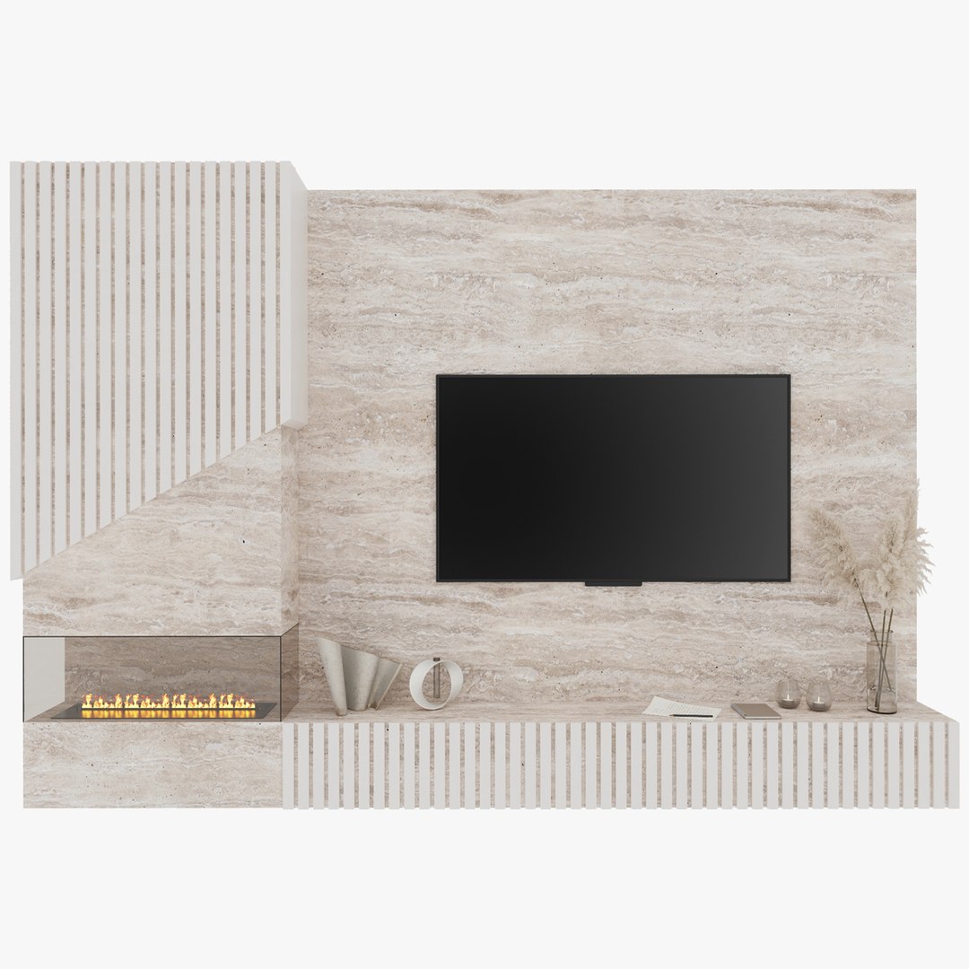 TV Wall 3D Model - TurboSquid 2028315