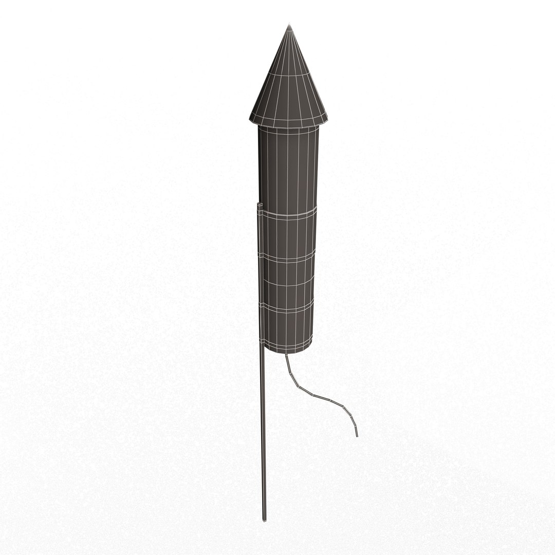 Rocket Firework 3D Model - TurboSquid 2029379