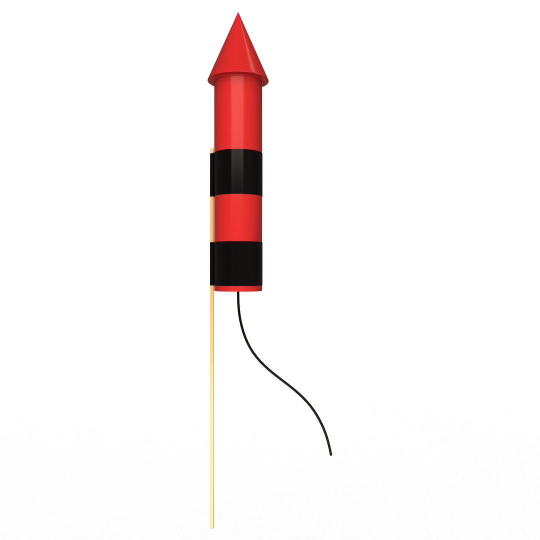Rocket Firework 3D Model - TurboSquid 2029379