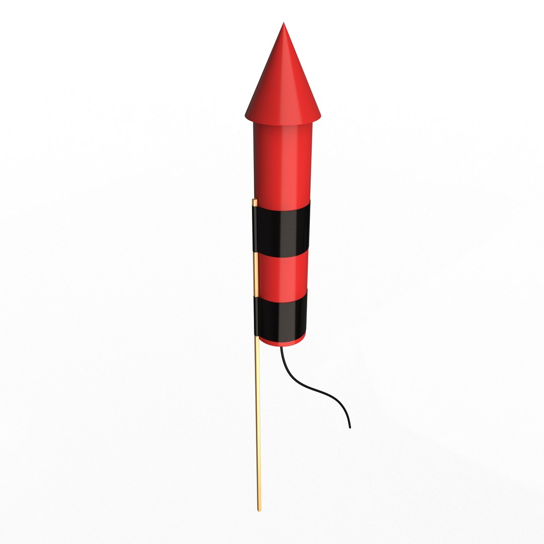 Rocket Firework 3D Model - TurboSquid 2029379