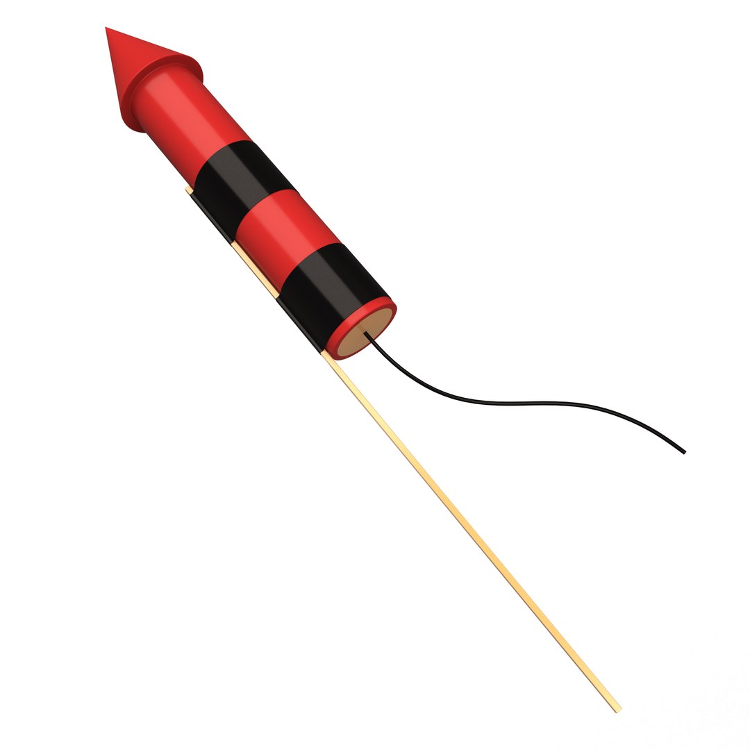 Rocket Firework 3D Model - TurboSquid 2029379
