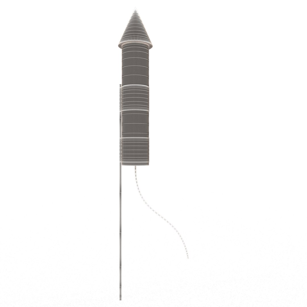 Rocket Firework 3D Model - TurboSquid 2029379