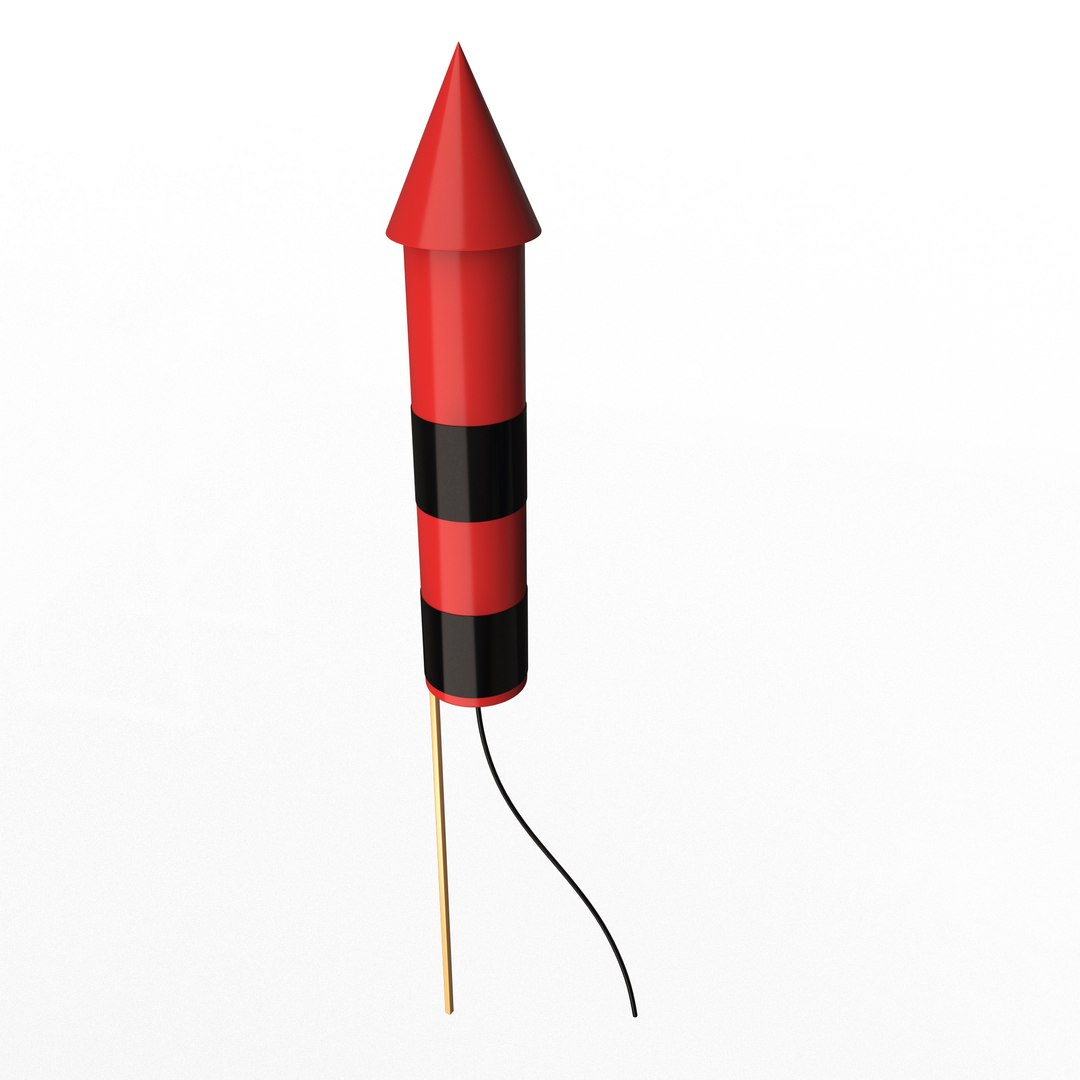 Rocket Firework 3D Model - TurboSquid 2029379