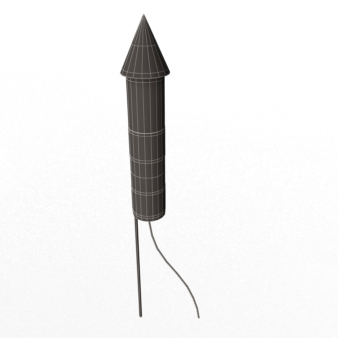 Rocket Firework 3D Model - TurboSquid 2029379