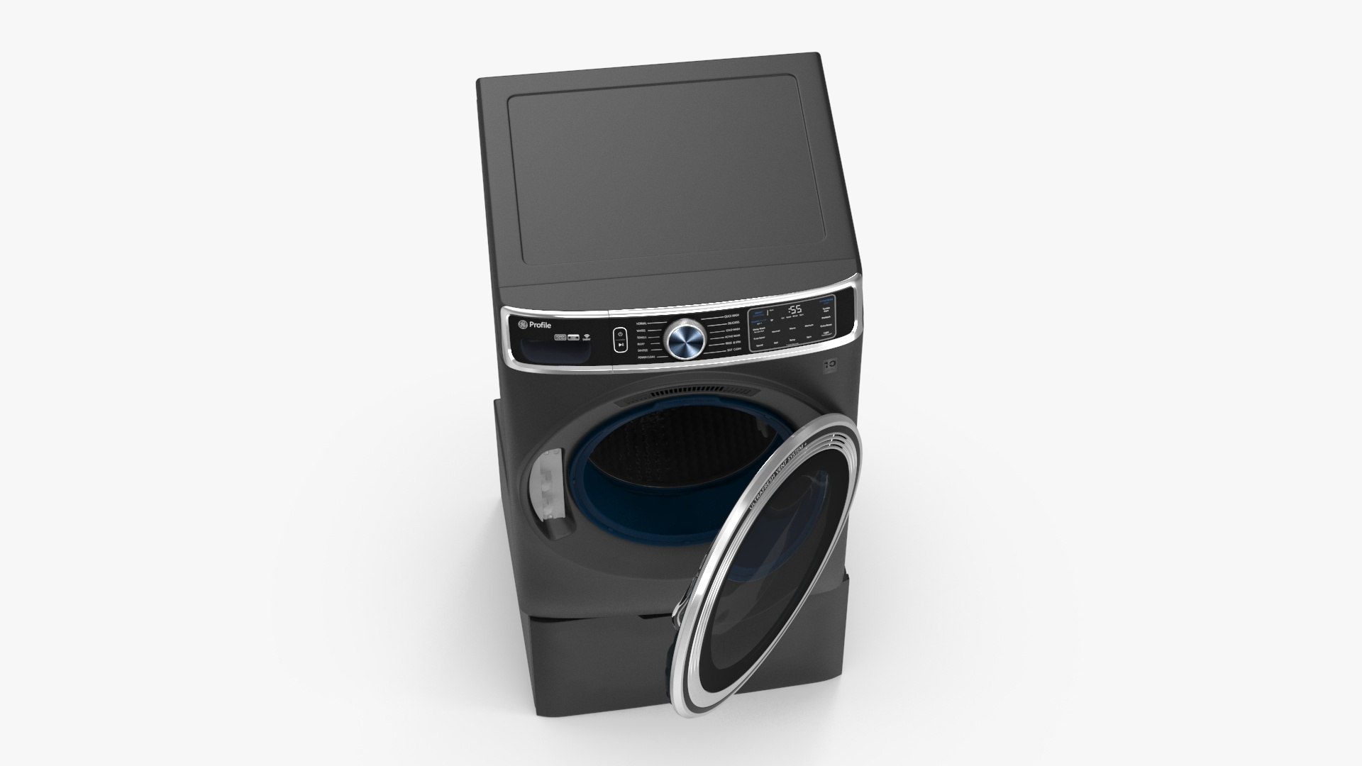 3D Profile Washing Machine Black - TurboSquid 2178980