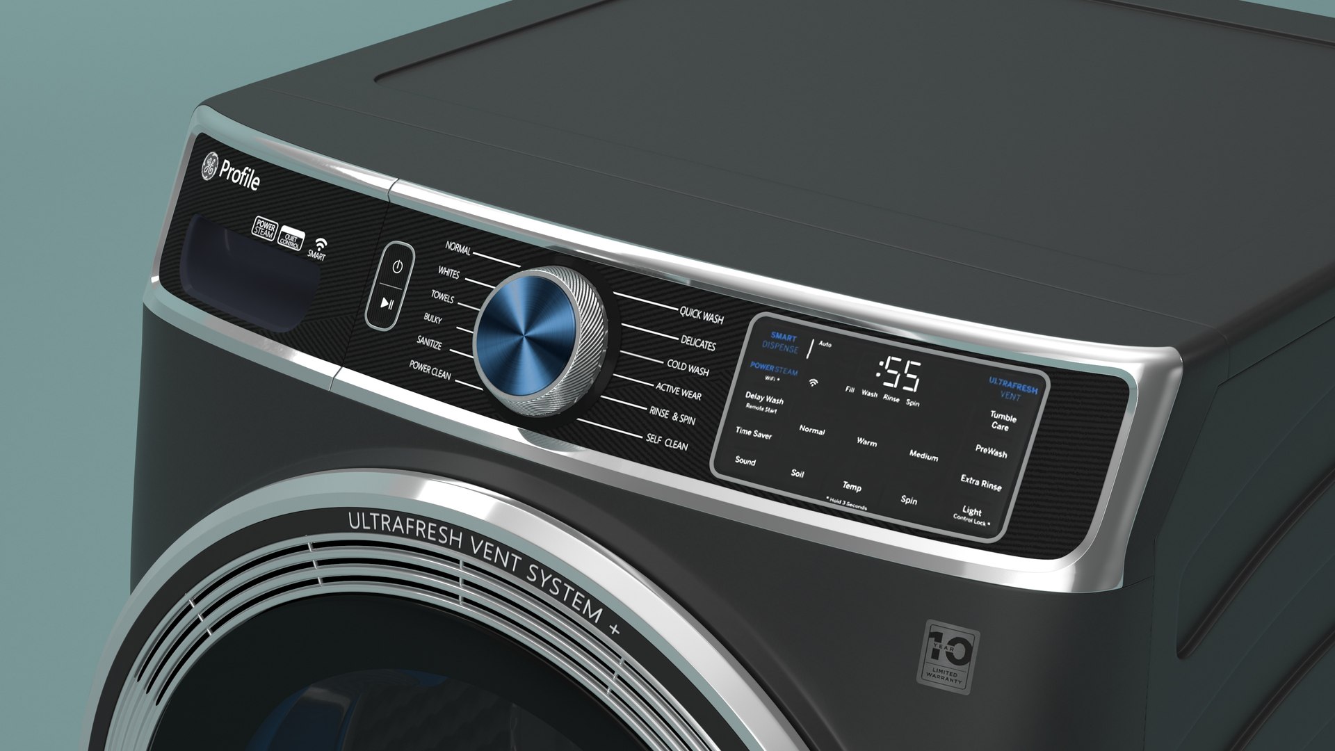 3D Profile Washing Machine Black - TurboSquid 2178980