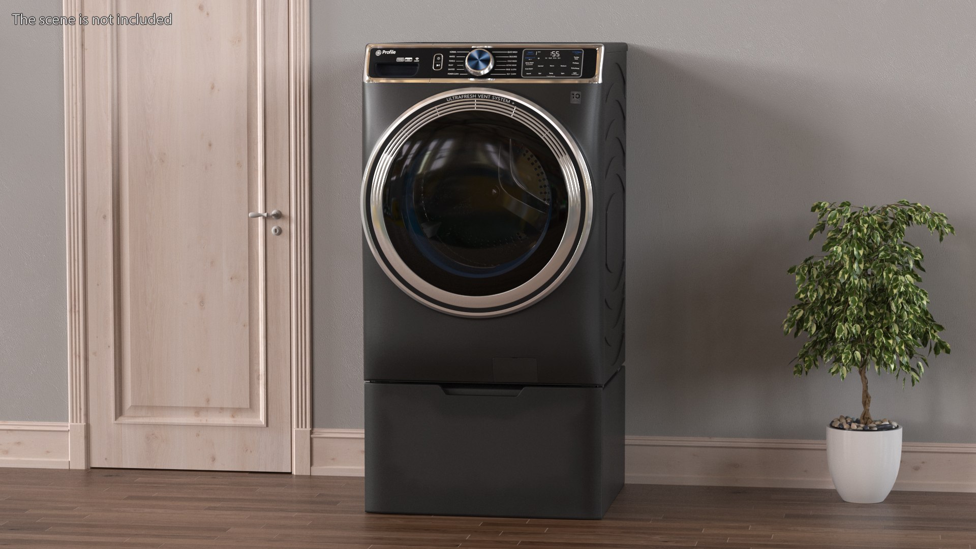 3D Profile Washing Machine Black - TurboSquid 2178980