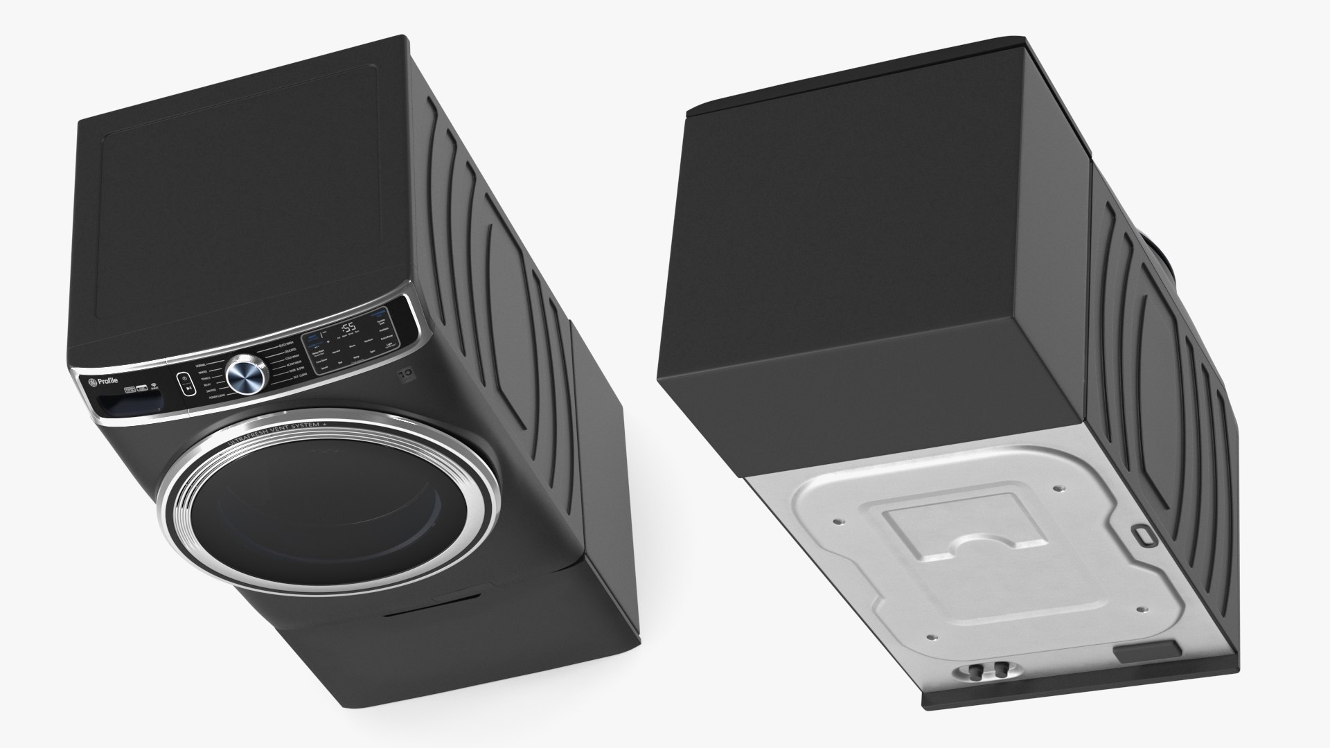 3D Profile Washing Machine Black - TurboSquid 2178980