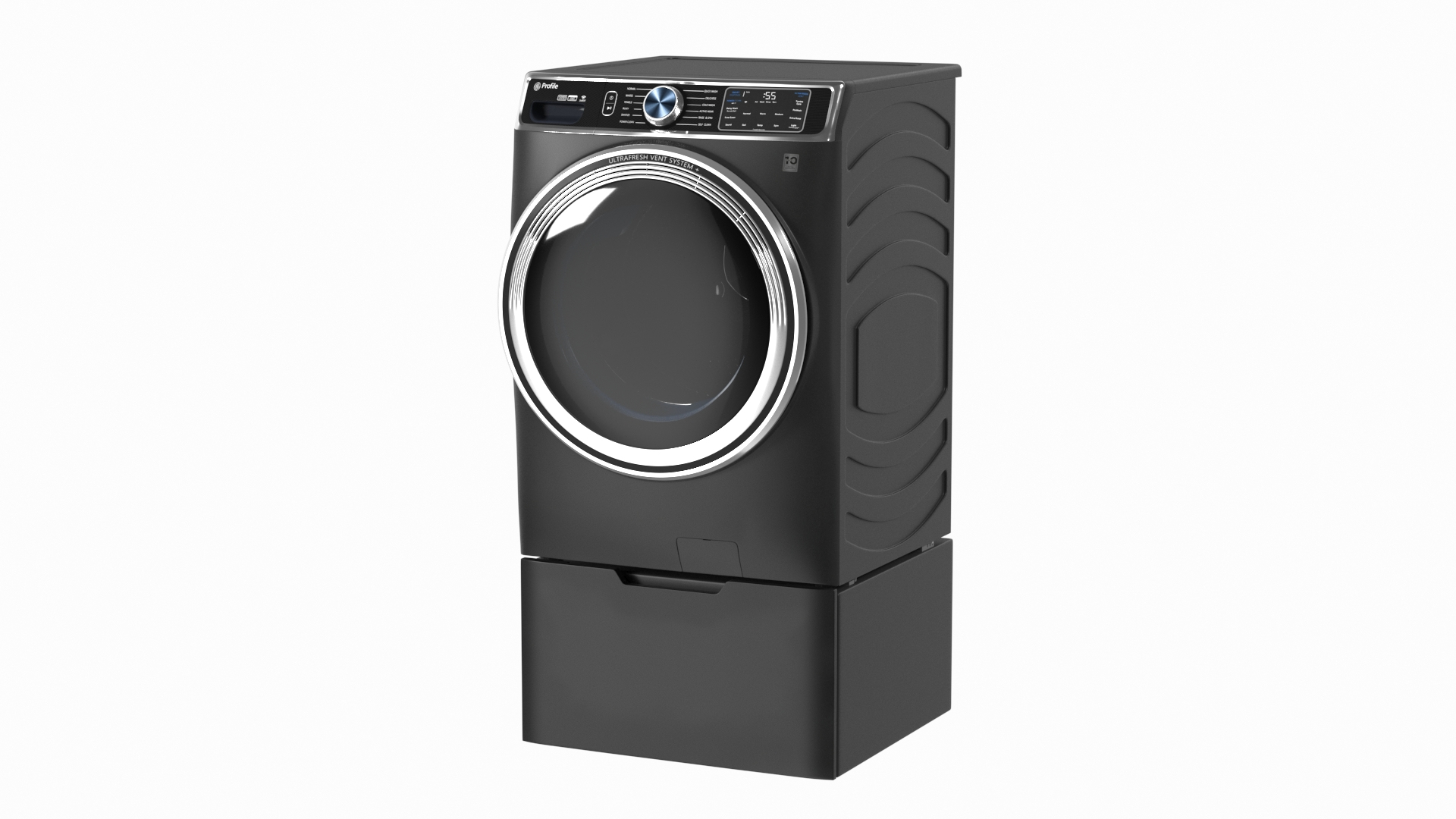 3D Profile Washing Machine Black - TurboSquid 2178980