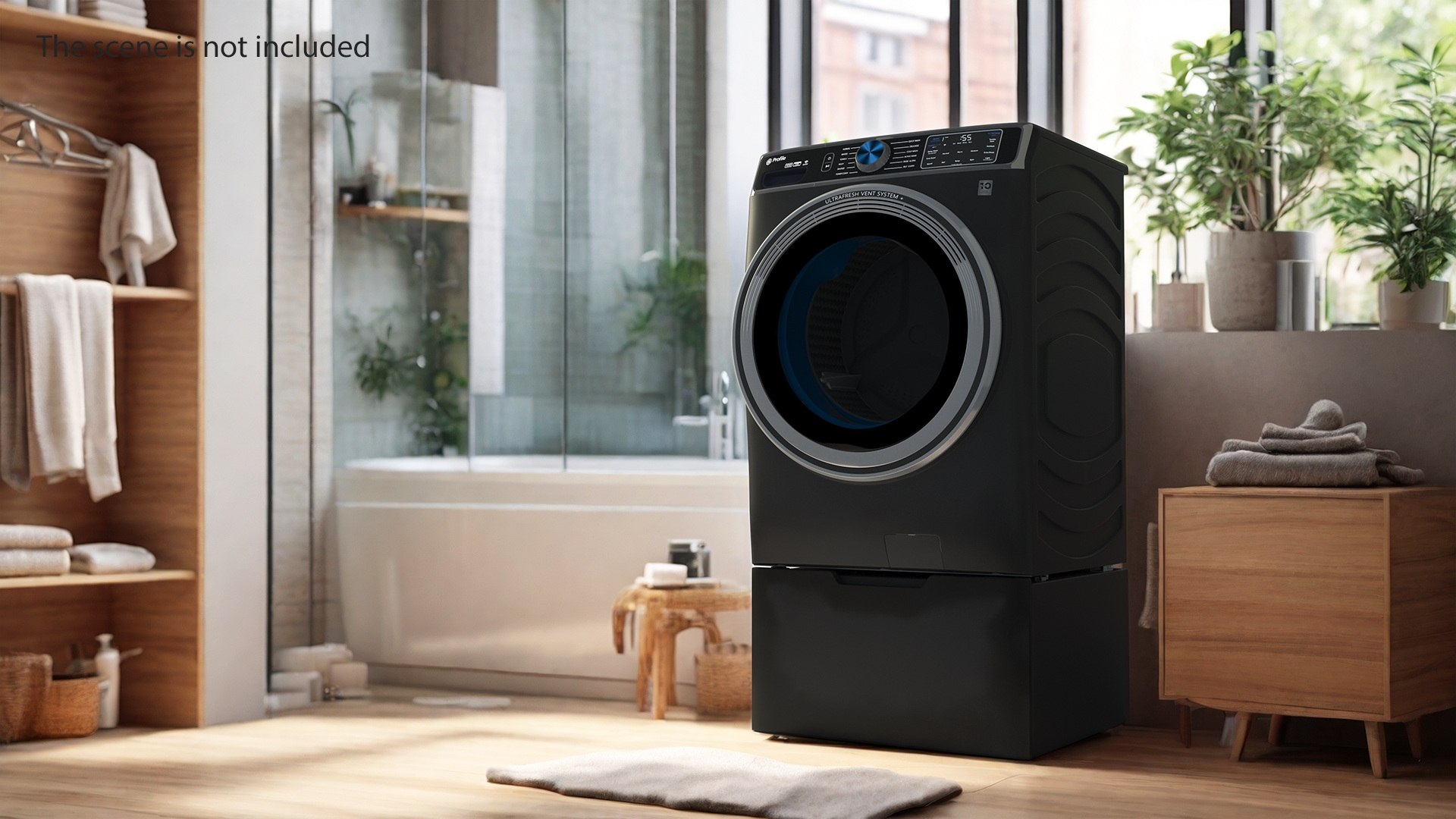 3D Profile Washing Machine Black - TurboSquid 2178980