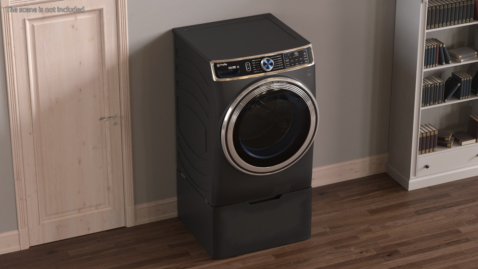 3D Profile Washing Machine Black - TurboSquid 2178980