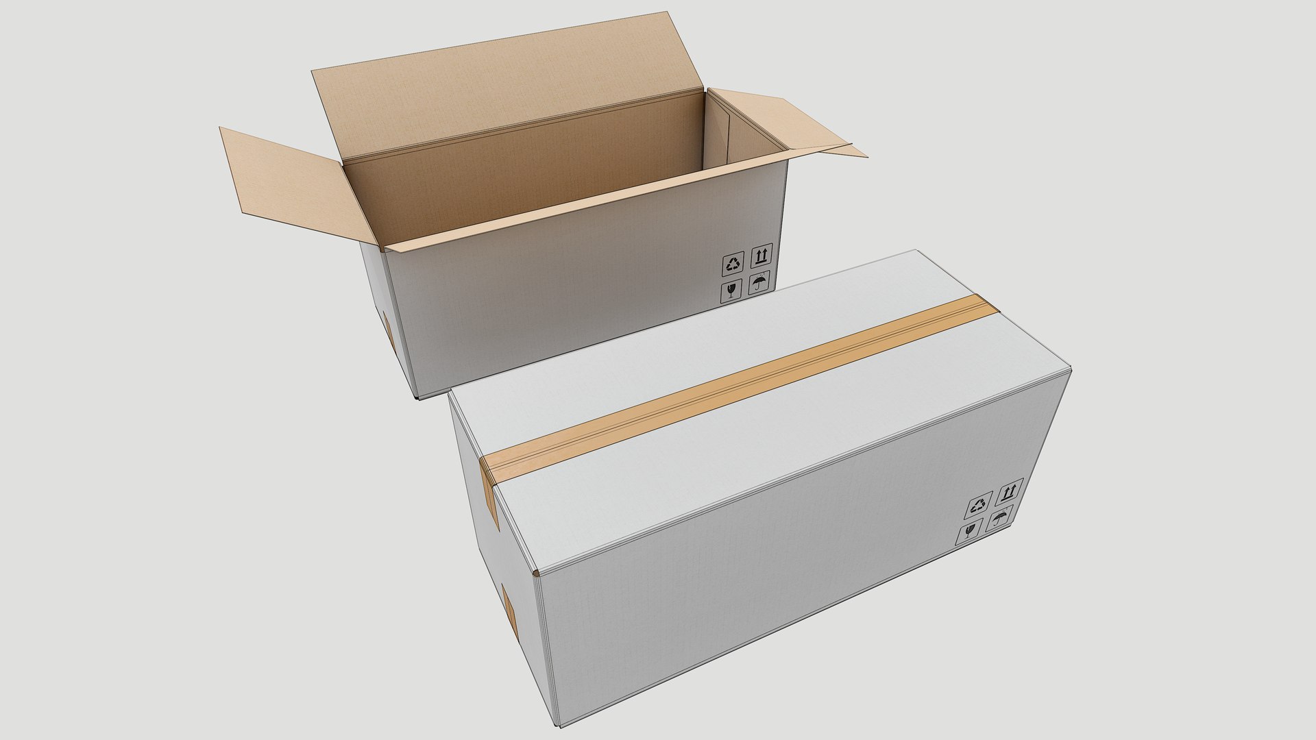 3D Cardboard Box 13 With Pbr 4K 8K - TurboSquid 1719960