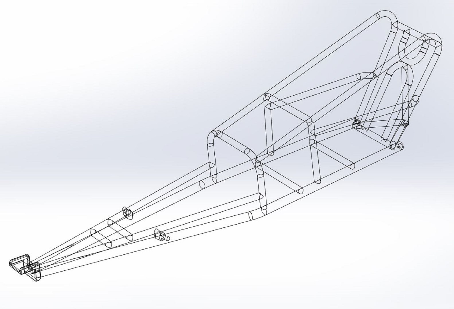 Frame Of Old School Front Engine Dragster Version 2 Scale 1 To 25 3D ...