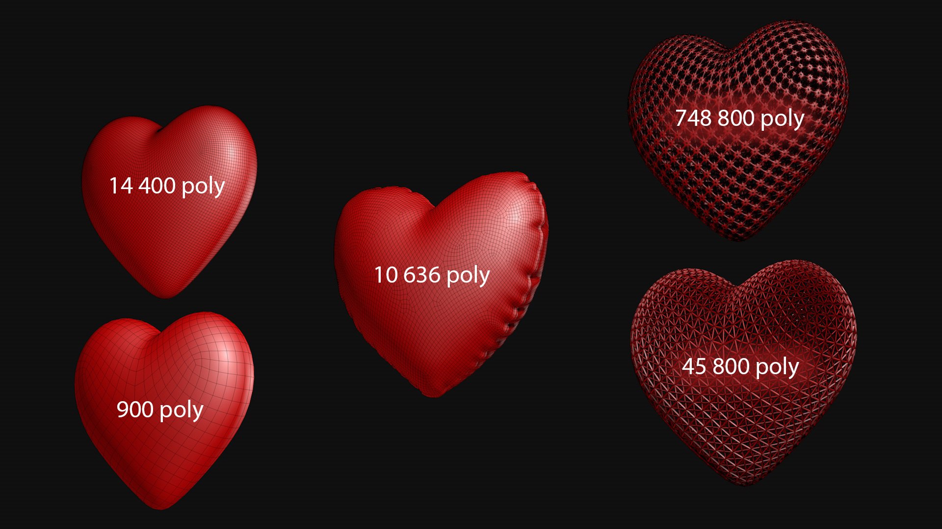 3D Three Hearts - TurboSquid 2338809