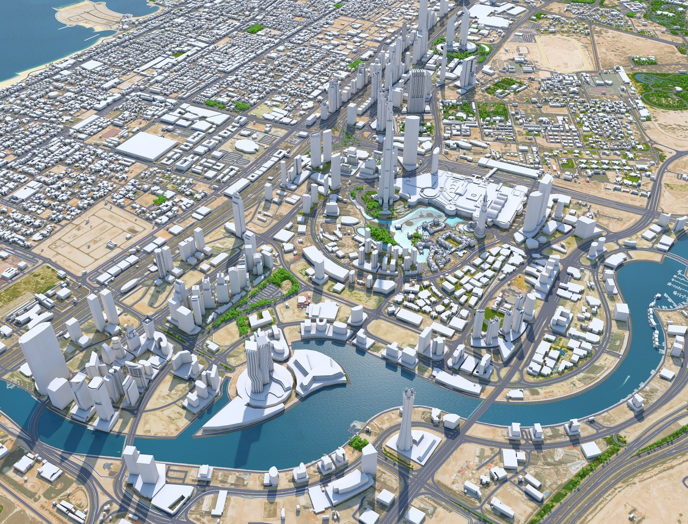 Dubai Business Bay UAE 3D Model - TurboSquid 1720097