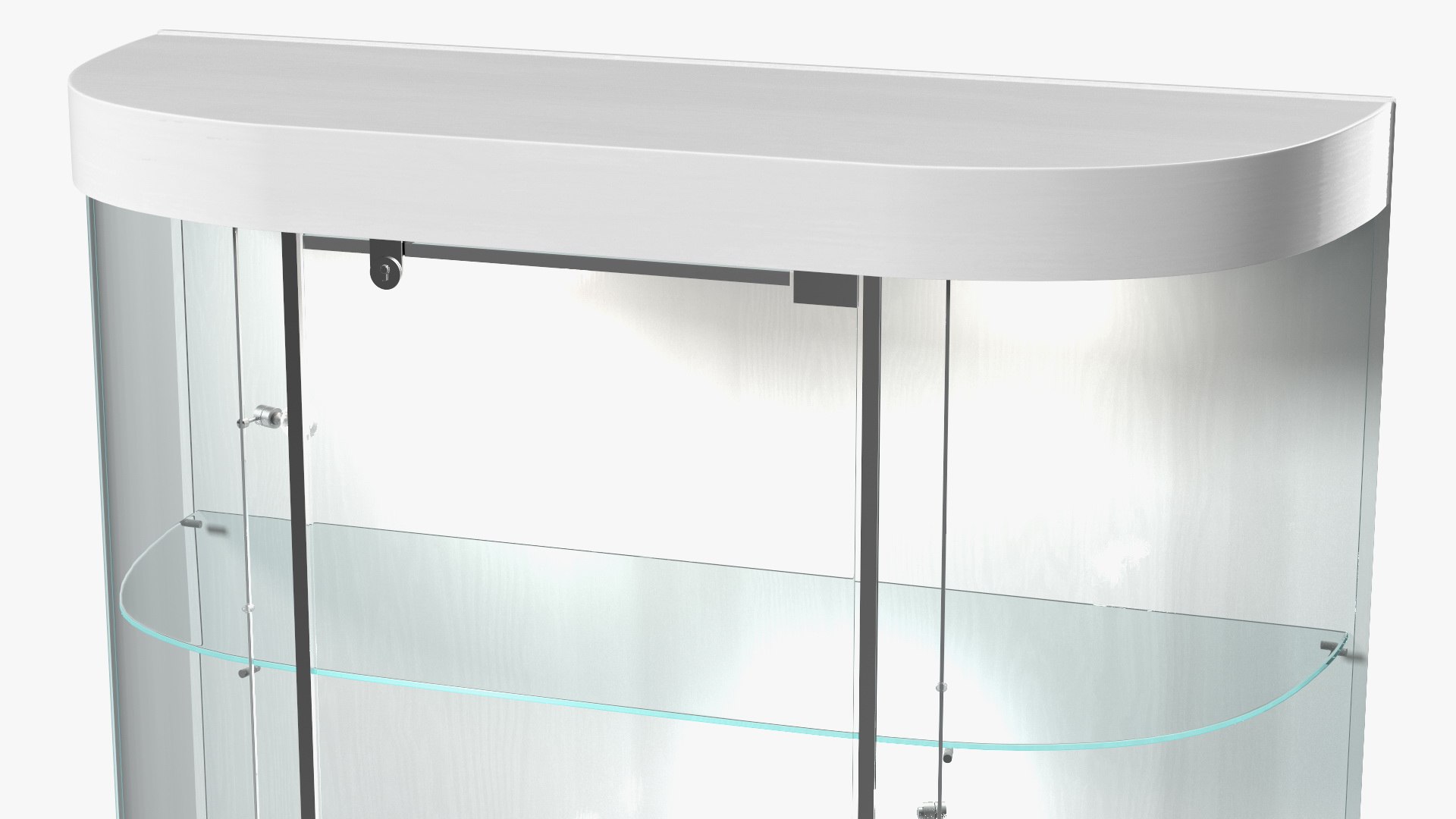 3D Curved Wall Display Case White - TurboSquid 1835868