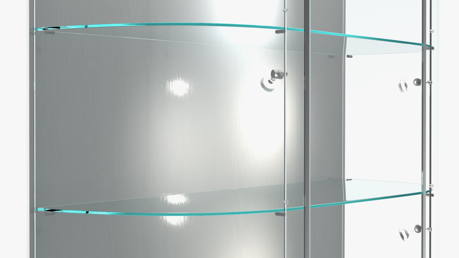 3D Curved Wall Display Case White - TurboSquid 1835868