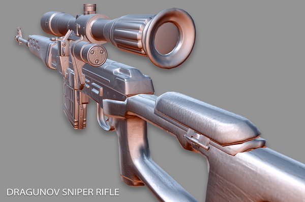 dragunov sniper rifle svd 3d max