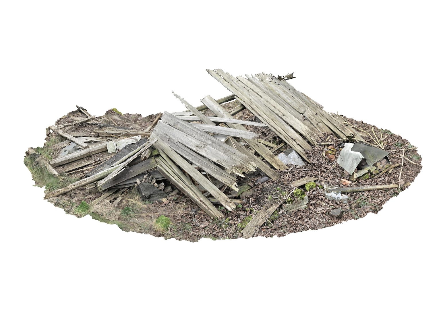 3D Model Broken Boards Debris - TurboSquid 1862249