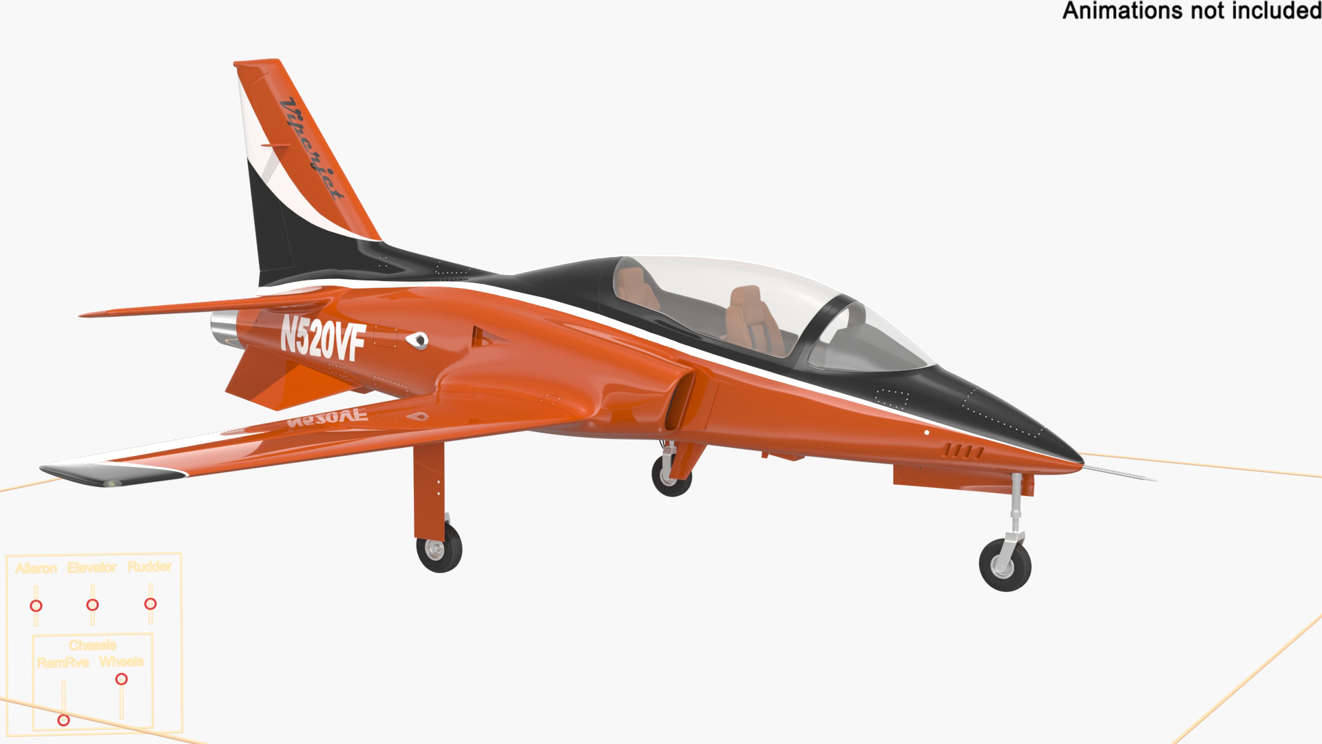 3D Single-Engine Sport Aircraft ViperJet Rigged Model - TurboSquid 2226226