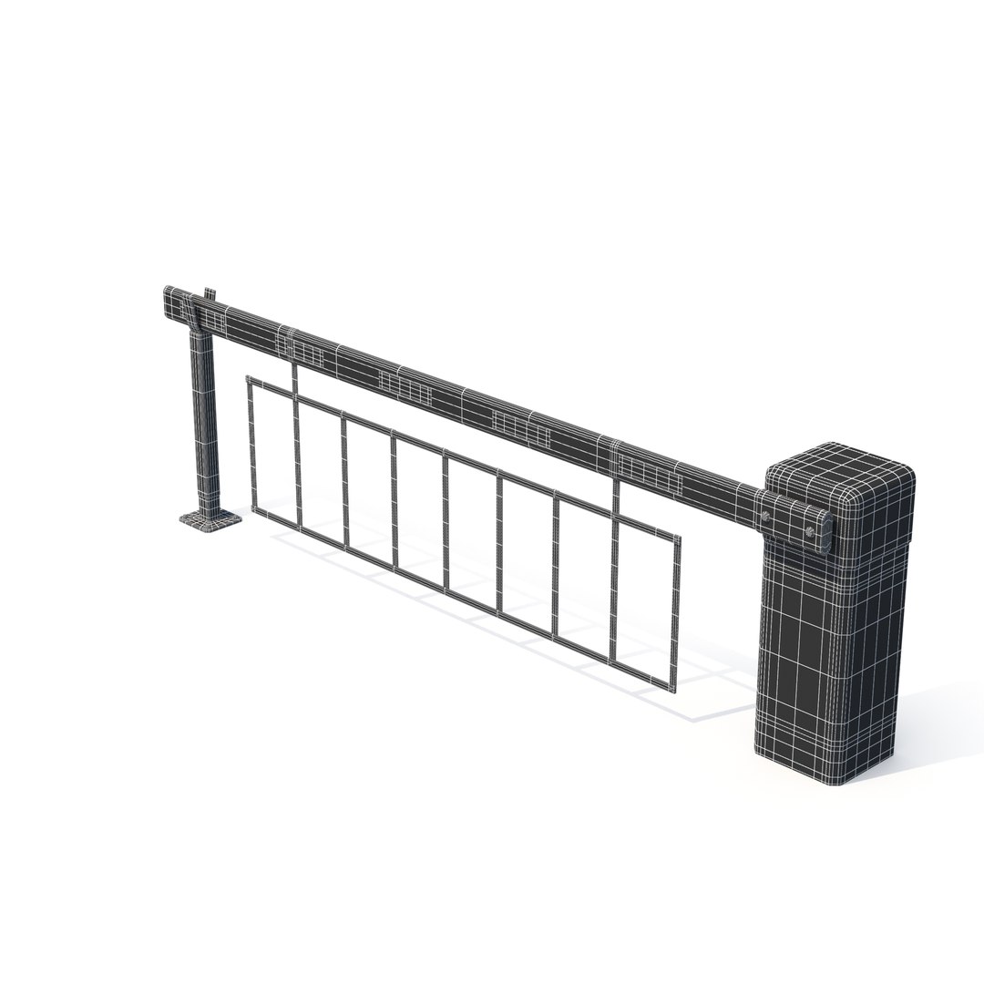 Automatic Road Barrier 3D Model - TurboSquid 1889334