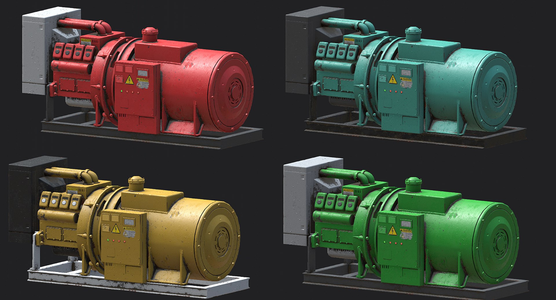Old industrial generator 3D model - TurboSquid 1206227