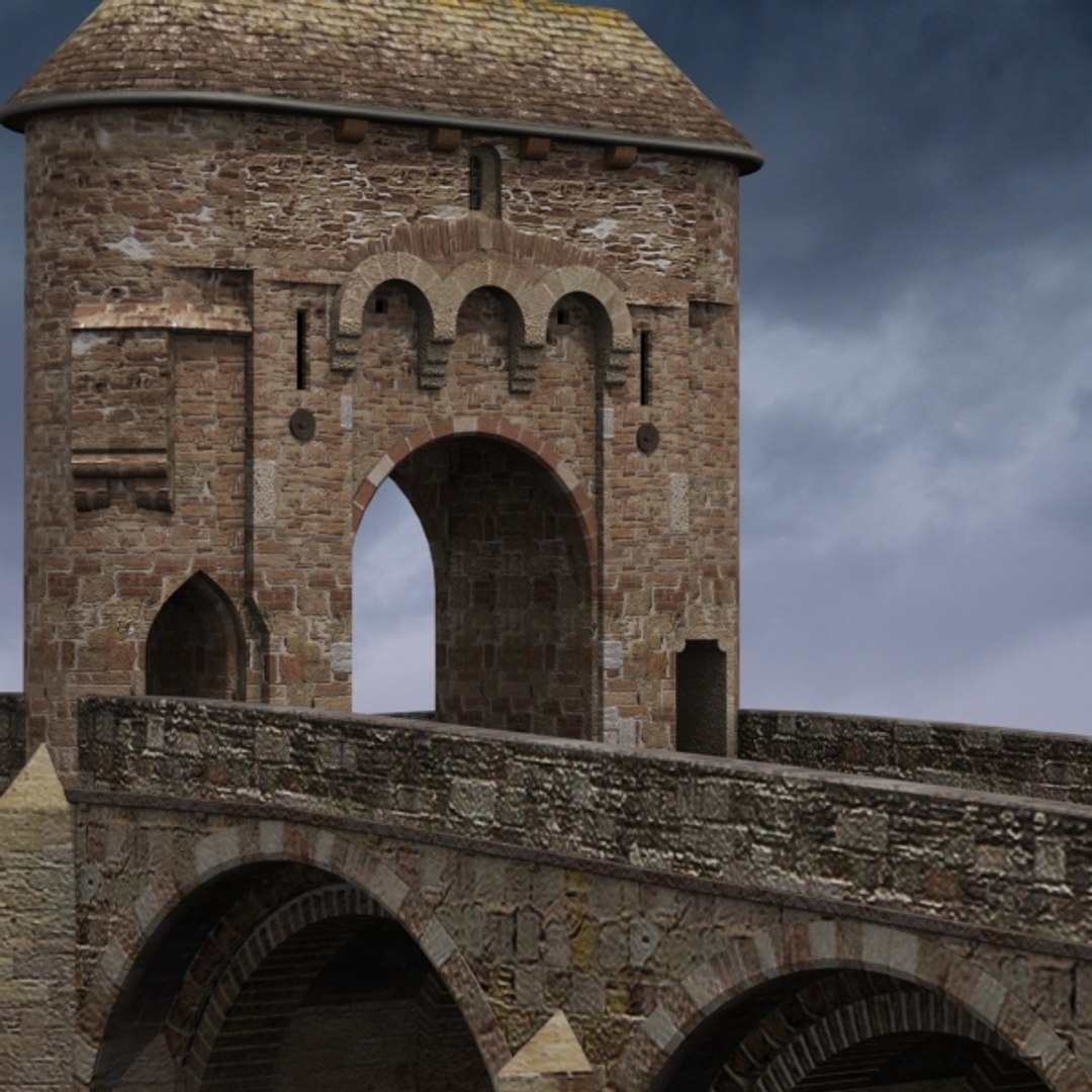 old monnow landmark bridge 3d max