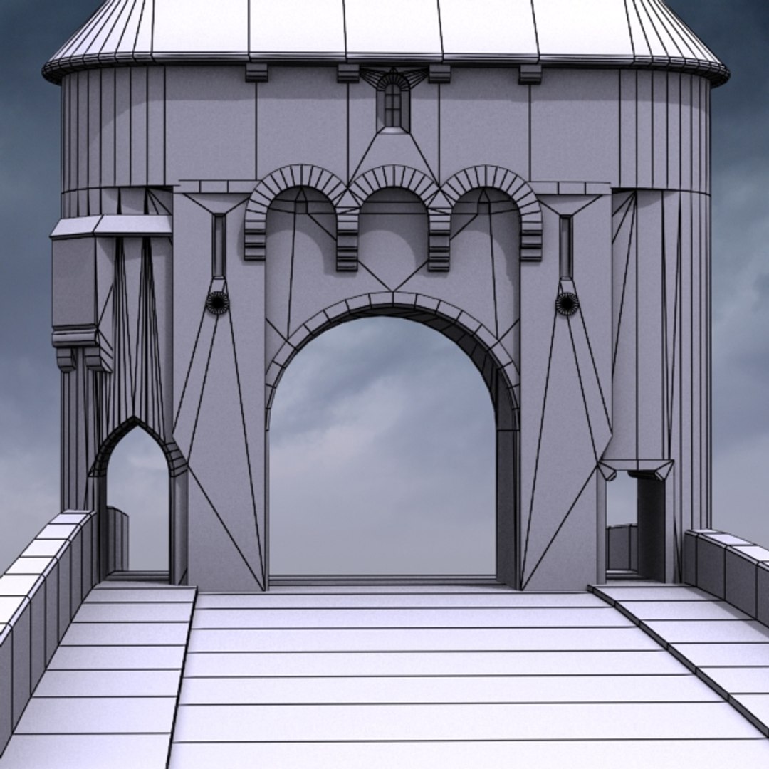 old monnow landmark bridge 3d max