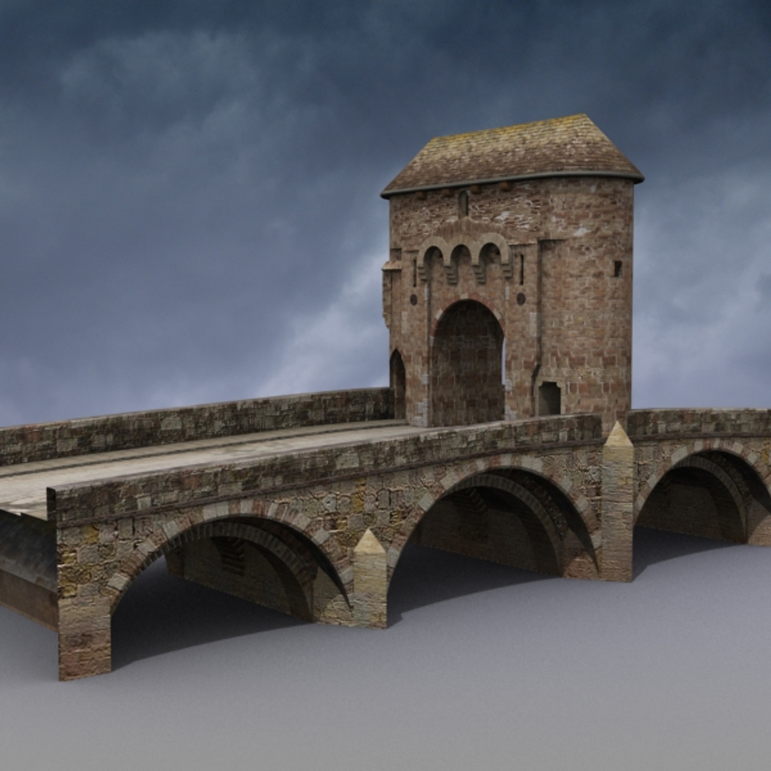 old monnow landmark bridge 3d max