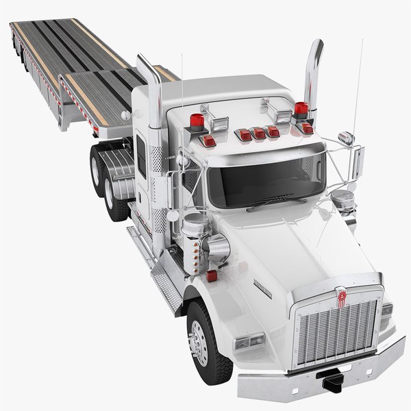 Kenworth T800 2024 Trailer de mesa 04 Modelo 3D - TurboSquid 2180979