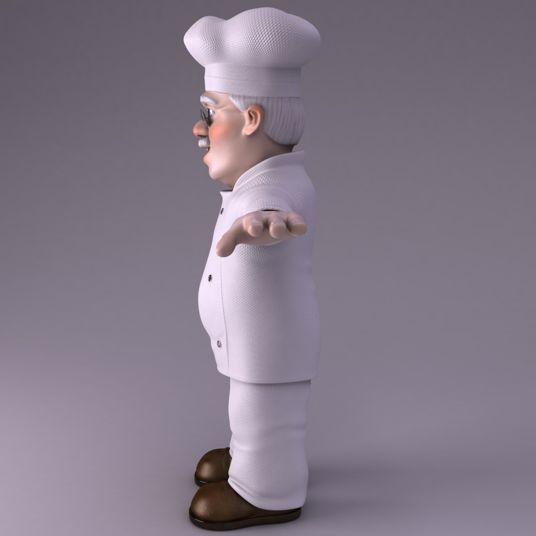 3d Model Chef Character Cartoon