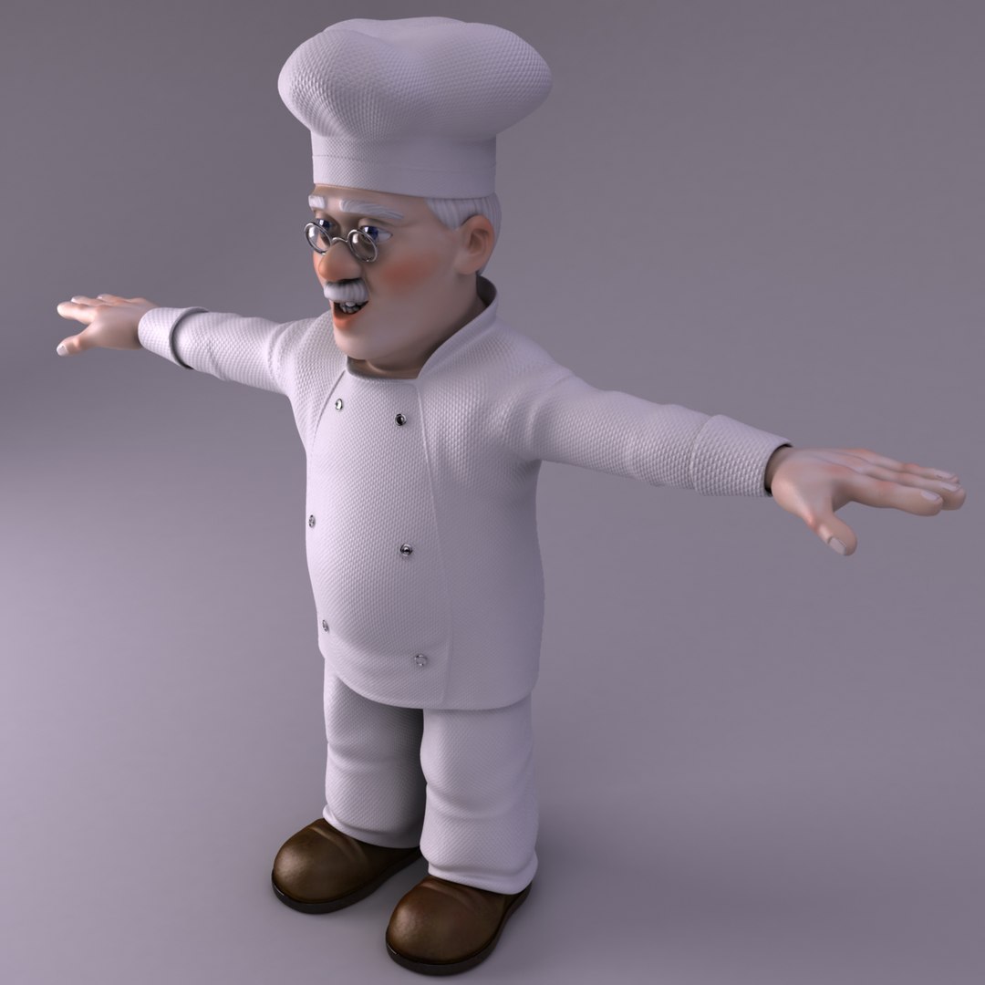 3d Model Chef Character Cartoon