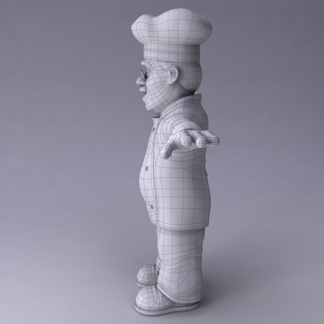 3d Model Chef Character Cartoon