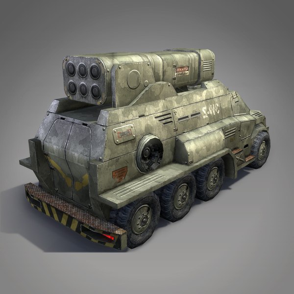 max low-poly rocket launcher truck